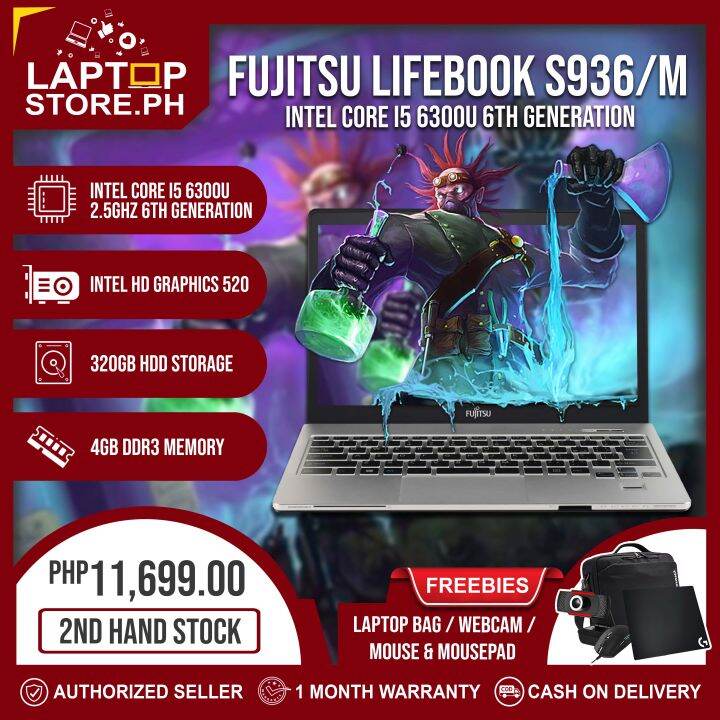 Laptop Fujitsu Lifebook S936/M Intel Core i5 6300U 2.5ghz 4GB 320GB HDD ...