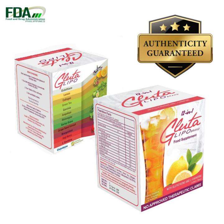 Gluta Lipo Juice Drink 12 in 1 Juice Drink - 10 Sachets per box 100% ...