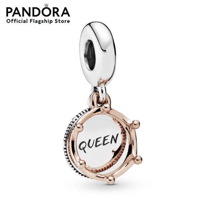 Pandora Crown sterling silver and Rose dangle เครื่องประดับ จี้ชาร์ม ...