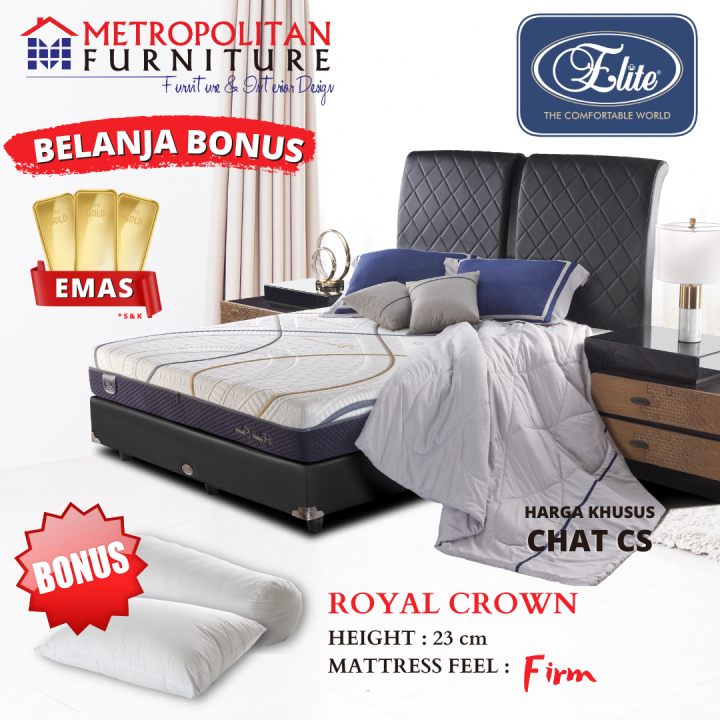 Elite Springbed Royal Crown Full Set Spring bed Kasur matras | Lazada ...