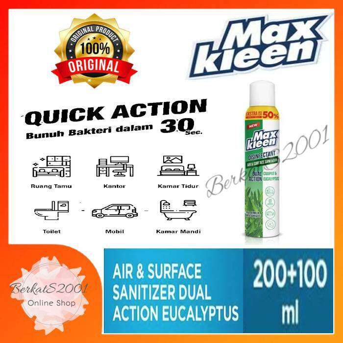 Max Kleen Disinfectant Spray Dual Action Eucalyptus 300ml | Lazada ...