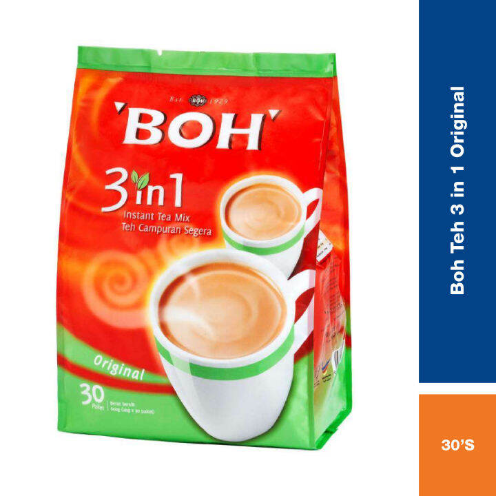 Boh 3 in 1 Instant Tea / Teh Mix Original (20g x 30's) | Lazada