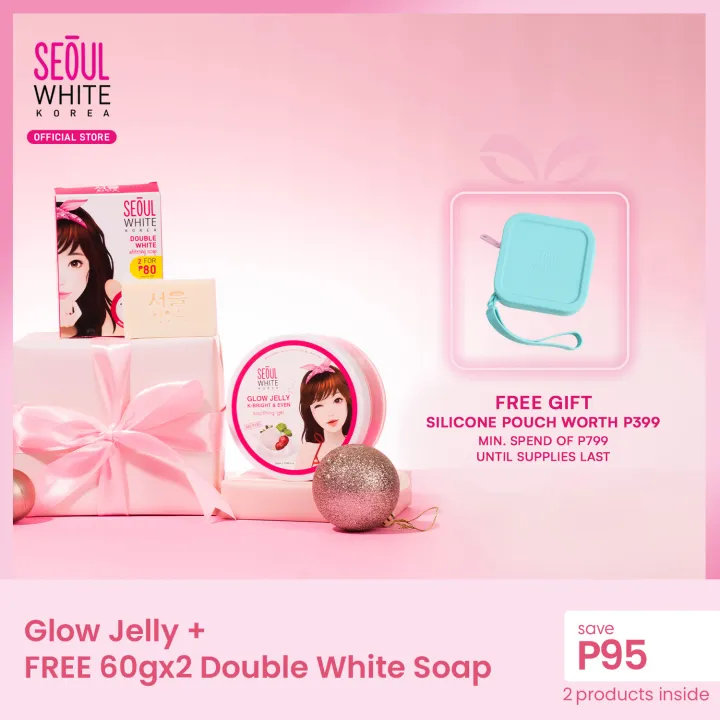 Seoul White Korea BUY 1 GLOW JELLY Soothing Gel 300ml + GET 1 FREE Double White Soap 60gx2 ...