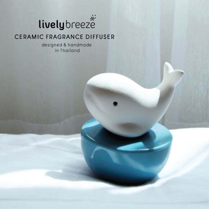LIVELY BREEZE Willy Whale Ceramic Aroma Diffuser วาฬวิลลี่เซรามิกกระจายกลิ่นหอม | Lazada.co.th