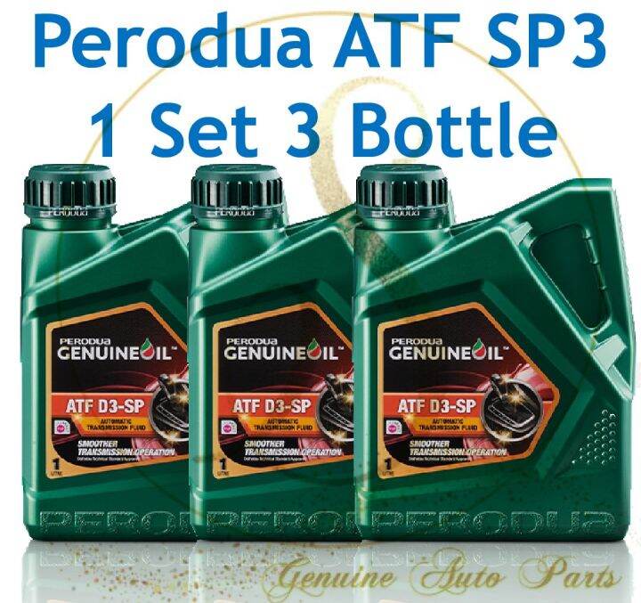 (100% ORIGINAL) New Packaging GREEN BOTTLE Perodua ATF SP3 Auto D3-SP Transmission Fluid GEAR ...