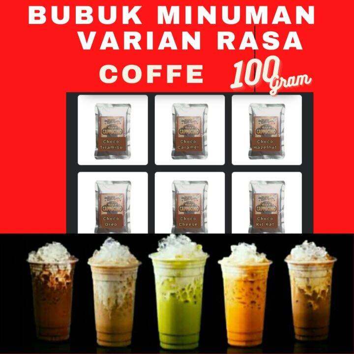 Bubuk Minuman Capucino varian rasa Coffe untuk es blend milkshake bobba ...