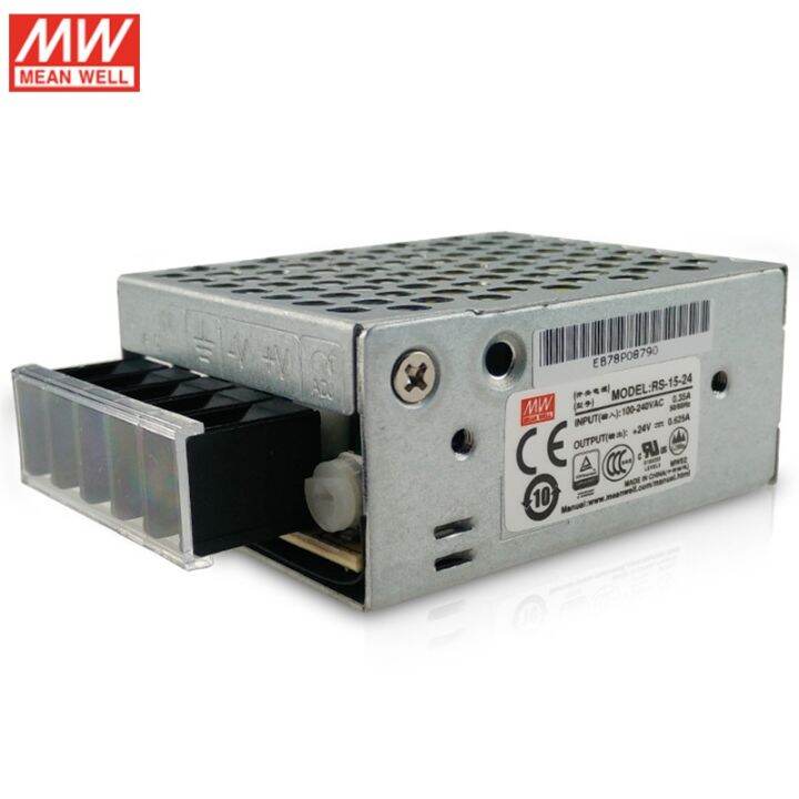 MEAN WELL RS 15 24 15W 24V Switching Power Supply 110V/220V AC to 24V DC 0.625A Power Unit 5G ...