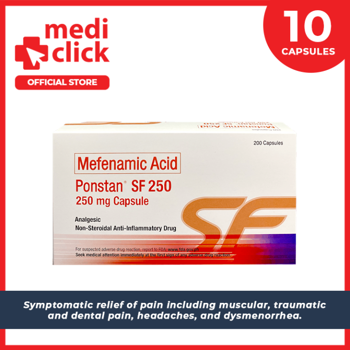 Ponstan SF 250mg 10 Capsules | Lazada PH