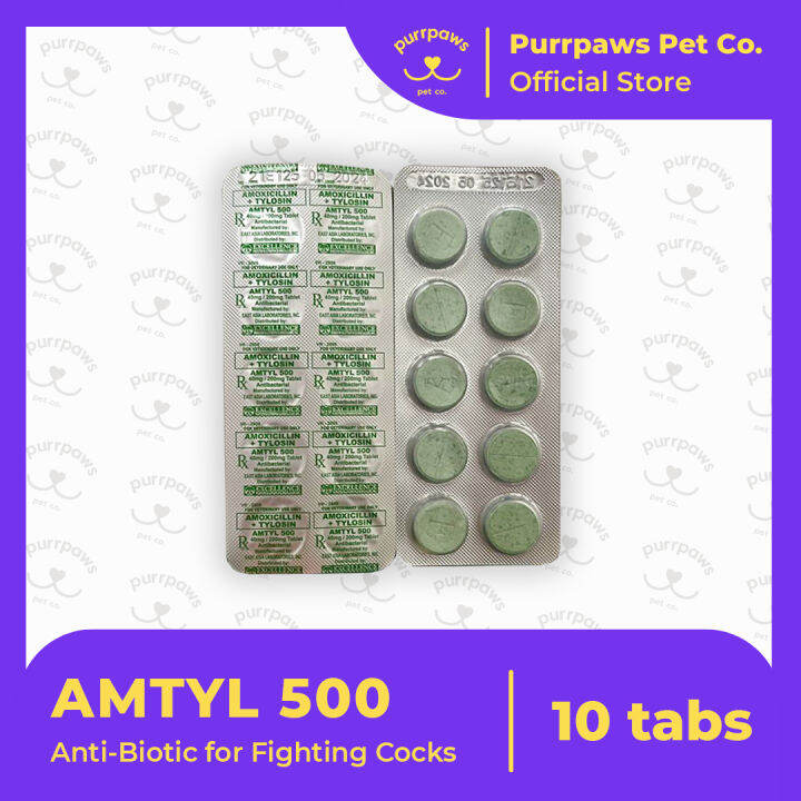 AMTYL 500 Antibiotic for Fighting Cocks (TINGI/RETAIL) (10 tablets ...