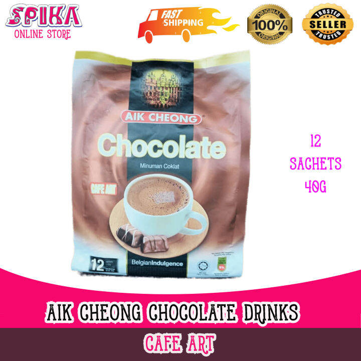 AIK CHEONG CHOCOLATE DRINKS / MINUMAN COKLAT CAFE ART 12SACHETS * 40G | Lazada