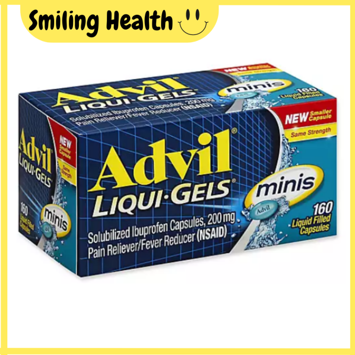 Advil Liqui-Gels Minis Fever Reducer 200 mg (160 Liquid Filled Capsules ...