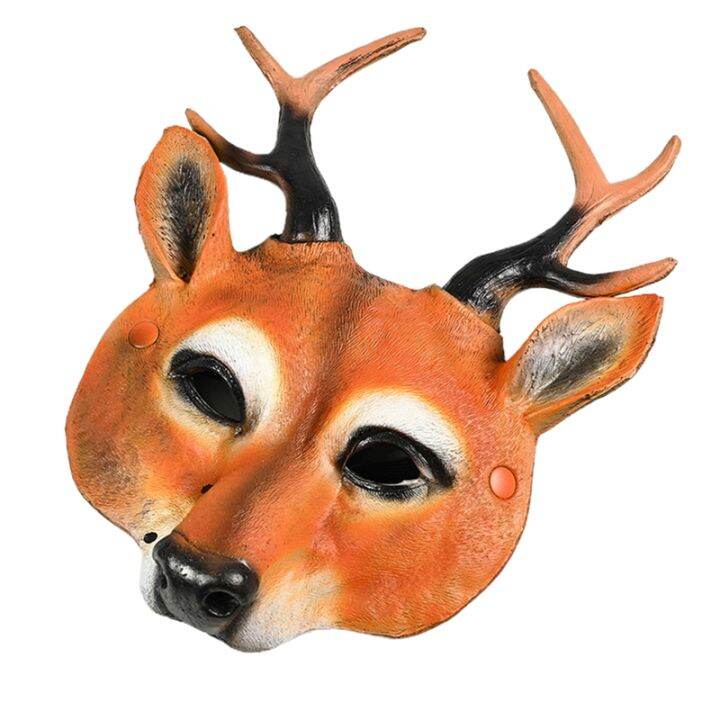 MM88 Store 2022ใหม่ฮาโลวีนสีน้ำตาลสัตว์กวางสมจริง Headgear แฟนซีชุดเครื่องแต่งกาย Props สำหรับ ...