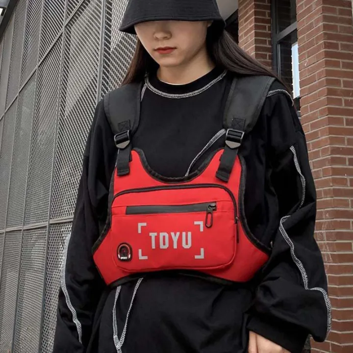 Women Tactical Vest Bag Uni Chest Rig Bag Features Waistcoat Packs ...