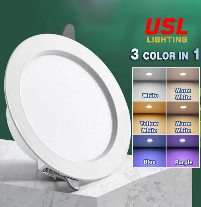 Led Downlight Recessed Pin Lights Panel Ceiling Light, 3 Color ...