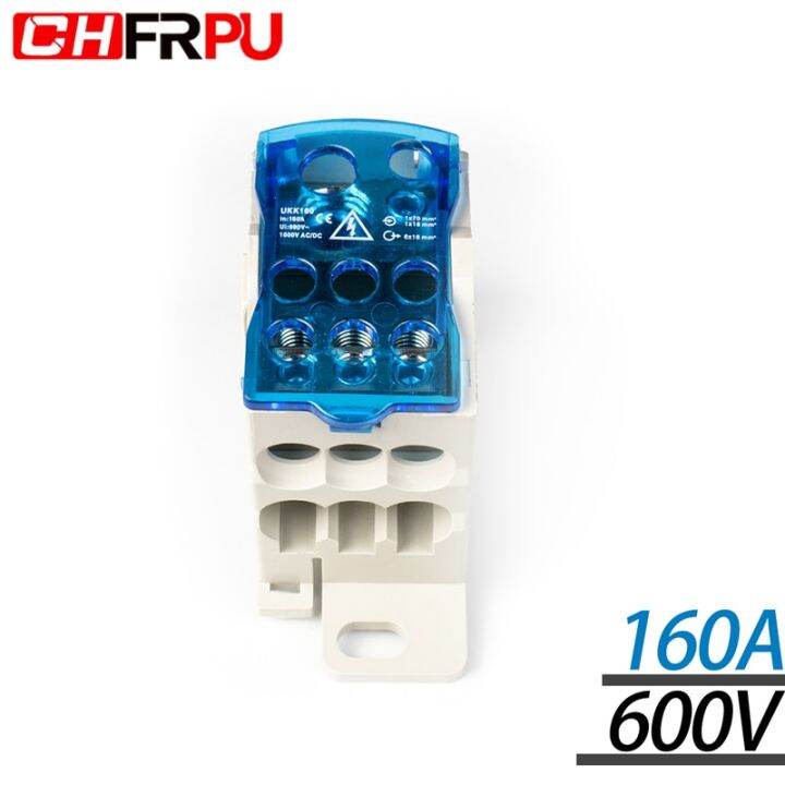 Ukk 160a One In Multiple-Out Distribution Box Din Rail Terminal Blocks Universal Wire Connector ...