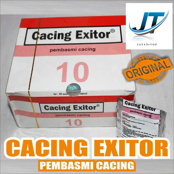 Cacing Exitor 1 Pack Obat Pembasmi Cacing Pada Ayam (1 Pack isi 50 ...