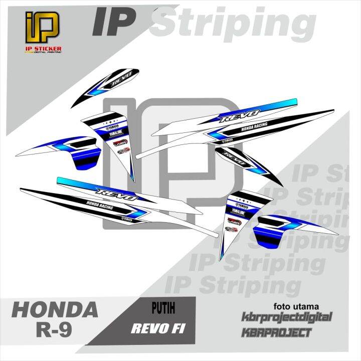 REVO FI striping REVO FI motor HONDA motor sticker variasi Racing IP.R ...