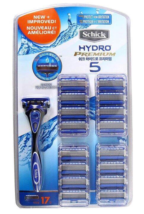 Schick Newly Improved Hydro Premium 5 Men's 5 Blade Razor Set with 1 ...