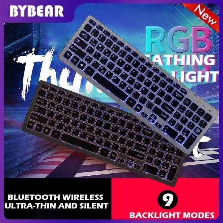 Bluetooth Wireless Keyboard And Mouse Set Mute Slim Rechargeable