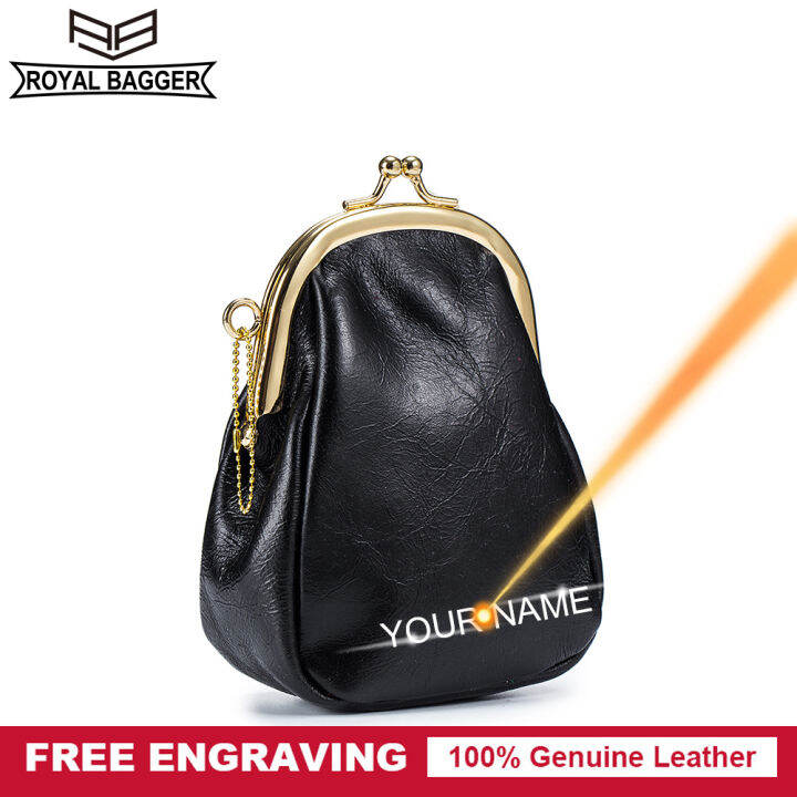 Royal Bagger กระเป๋าใส่เหรียญสำหรับผู้หญิงหนังวัวแท้ถุงใส่เหรียญ ...