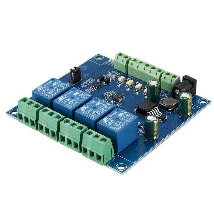 3X Modbus Rtu 4 Ch Relay Module Input 485 Ttl Uart Communication 4-Channel Input 7-24V Relay ...