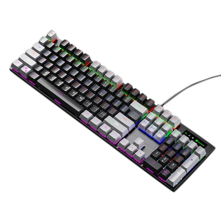 RGB Mechanical Keyboard 104 Keys LED Backlight Mechanical Gaming ...