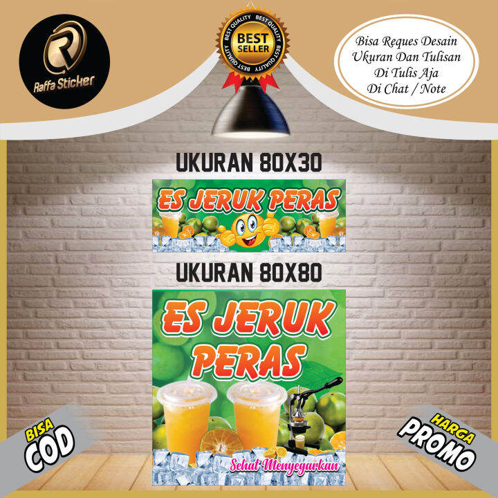 Spanduk Banner Es Jeruk Peras Viral Murah custom desain | Lazada Indonesia