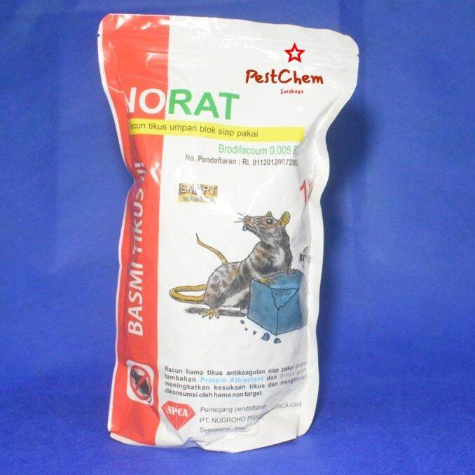 Rodentisida Norat 0.005 BB 1 kg Racun Tikus Ampuh Brodifakum | Lazada ...