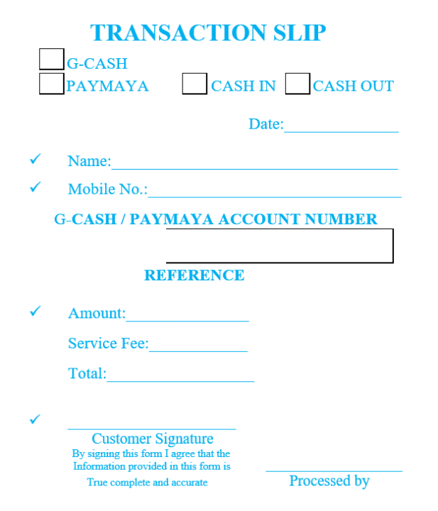 Gcash Transaction Slip 100 sheets by 10 pads (9cmX7cm) | Lazada PH