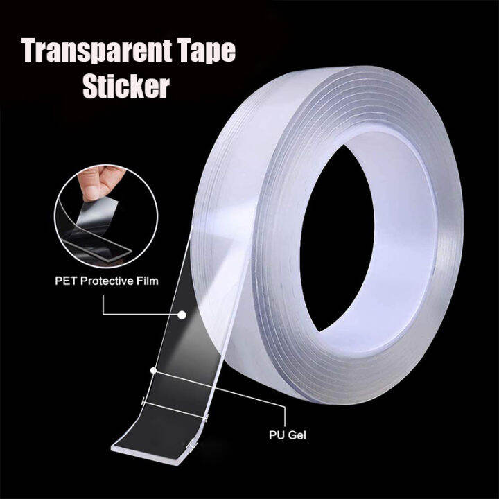 Transparent Tape Sticker with Universal Reusable Seamless Washable ...