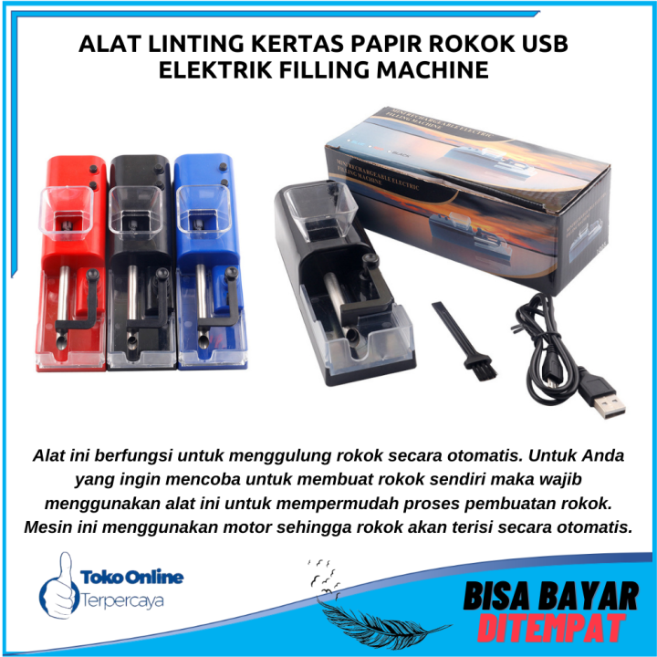 Alat Linting Penggulung Rokok Kertas Papir Rokok USB Elektrik Filling ...