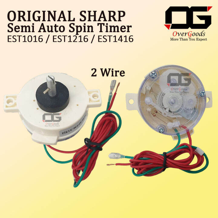 ORIGINAL SHARP EST1016 EST1216 EST1416 SPIN TIMER (T25-315J2) 2 WIRE ...