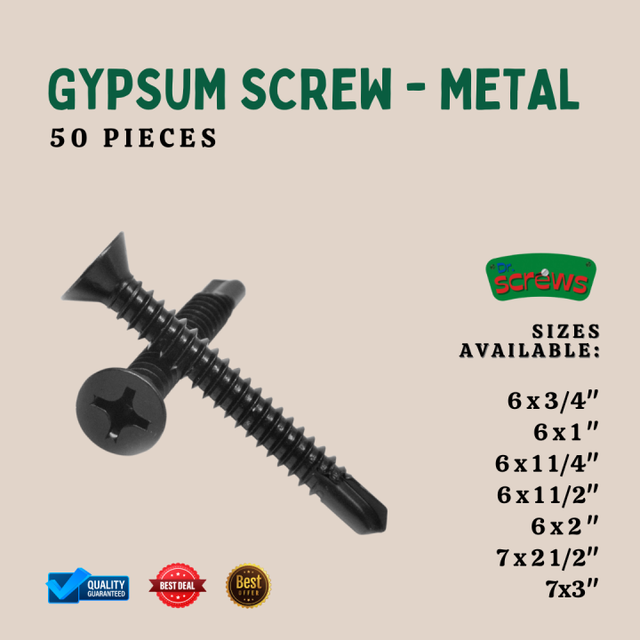 Gypsum Screw METAL | 50 Pcs | Lazada PH