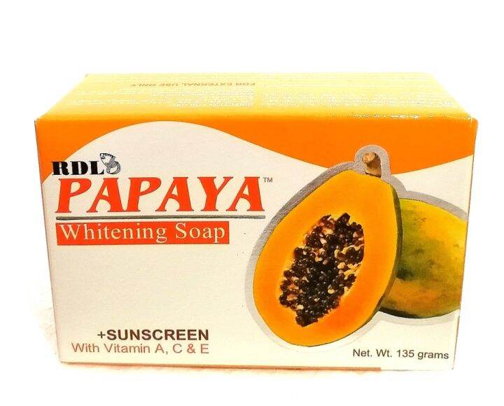RDL Papaya Whitening Soap + Sunscreen 135gm | Lazada