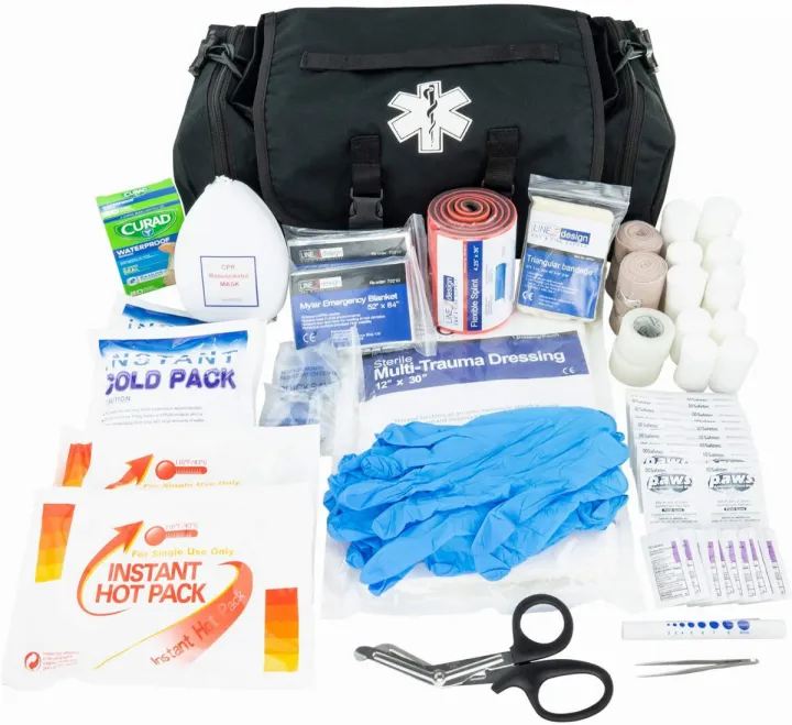 LINE2design Emergency Fire First Responder Kit - Fully Stocked EMS ...