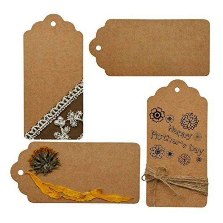 Kraft paper gift label blank gift label tag Painting Card Kraft Paper ...