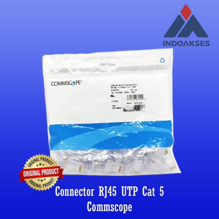 AMP Commscope Connector RJ45 Cat5 RJ-45 Cat.5e Original | Lazada Indonesia