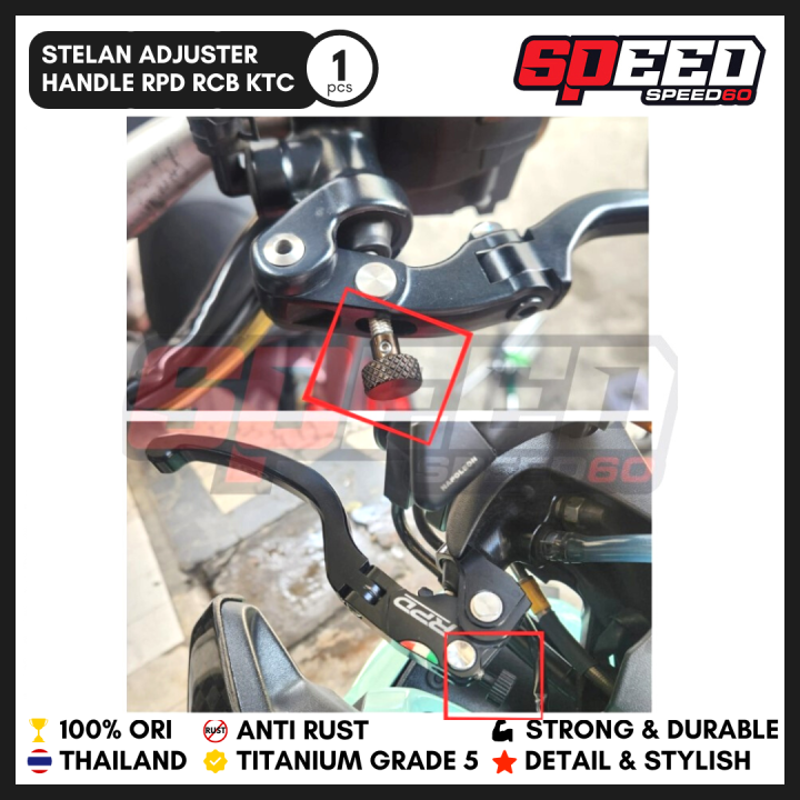 Titanium Stelan Adjuster Handle Master Rem RCB RPD KTC King Nut Grade 5 ...