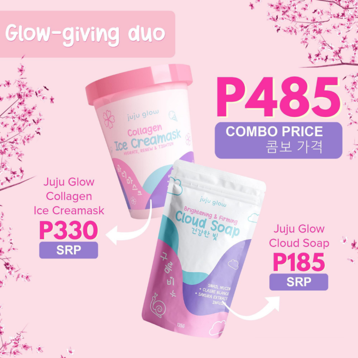 Juju Glow Cloud Soap | Juju Glow Collagen Ice Creamask | Lazada PH