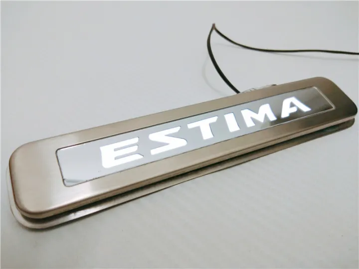TOYOTA ESTIMA STAINLESS STEEL LED (WHITE) EMBLEM PLATE Carpet Logo ...