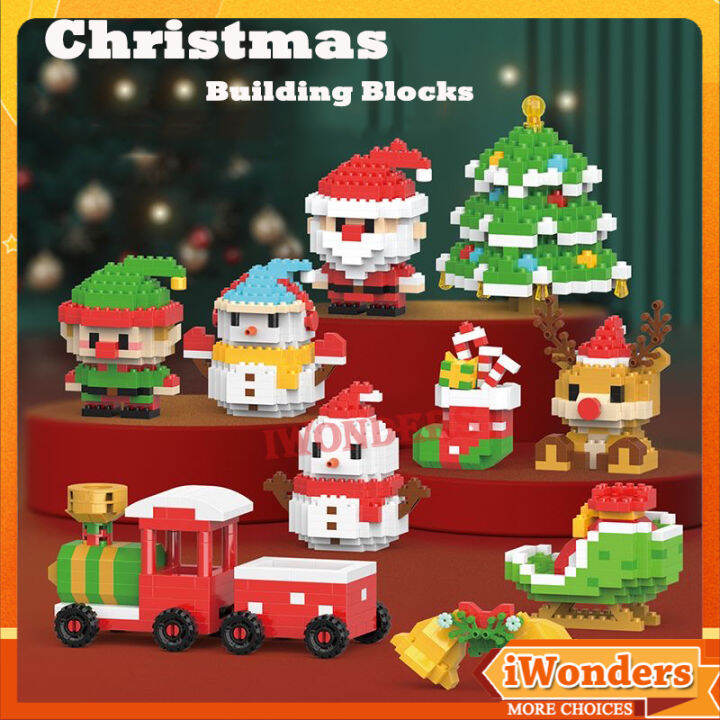 Christmas series Nano Blocks Cartoon doll Building Blocks santa claus ...