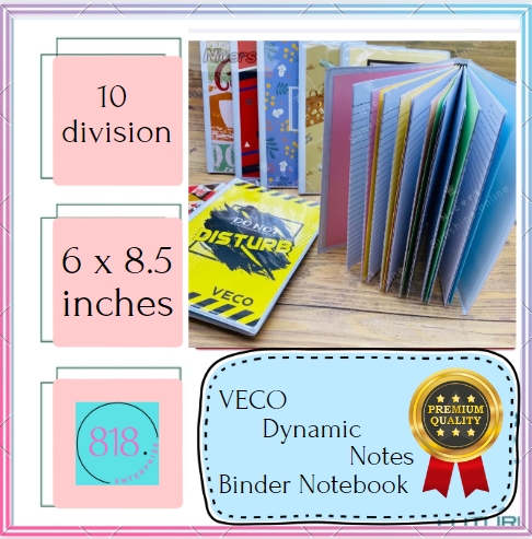 818 Veco Binder Notebook (10 Divisions)/Veco Dynamic Notes String ...