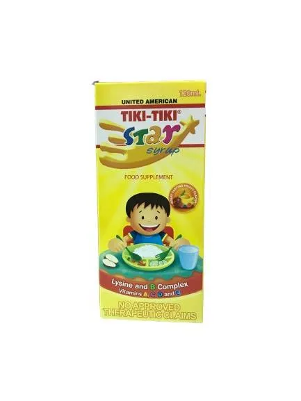 UNITED TIKI TIKI Lysine and B Complex, Vitamins A, C, D and E Syrup ...