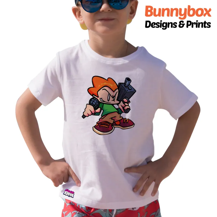 FNF Pico Character Design for Kids (Friday Night Funkin) Round neck ...