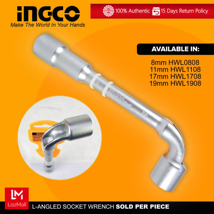 Ingco L-Angled Socket Wrench 8mm HWL0808 | 11mm HWL1108 | 12mm HWL1208 | 13mm HWL1308 | 14mm ...