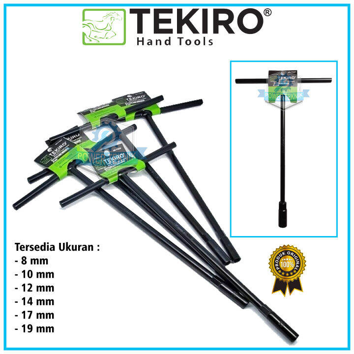 TEKIRO Kunci T 8 10 12 14 17 19 Kunci Sok Sock Socket T Semua Ukuran Type Wrench ORIGINAL ...