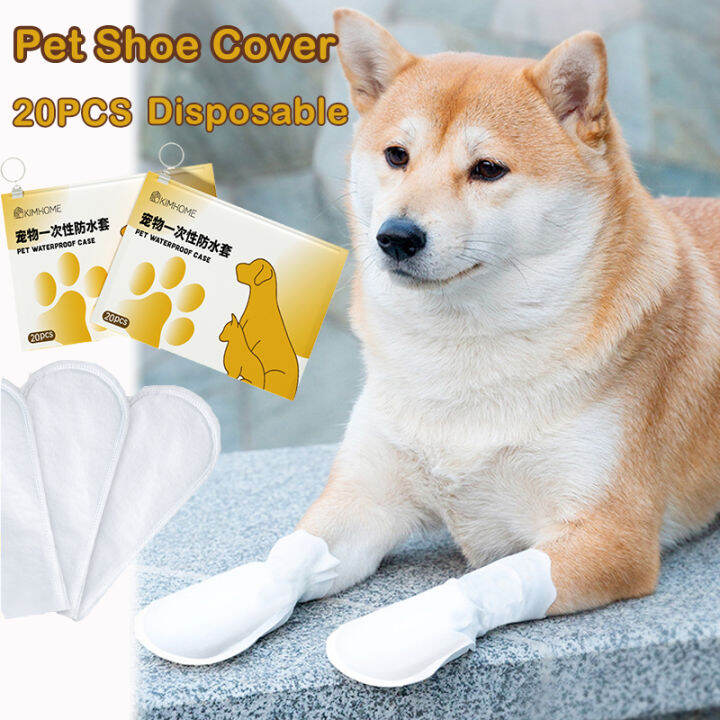 20PCS Pet Disposable Shoe Cover Dog Go Out Disposable Pet Foot Covers ...