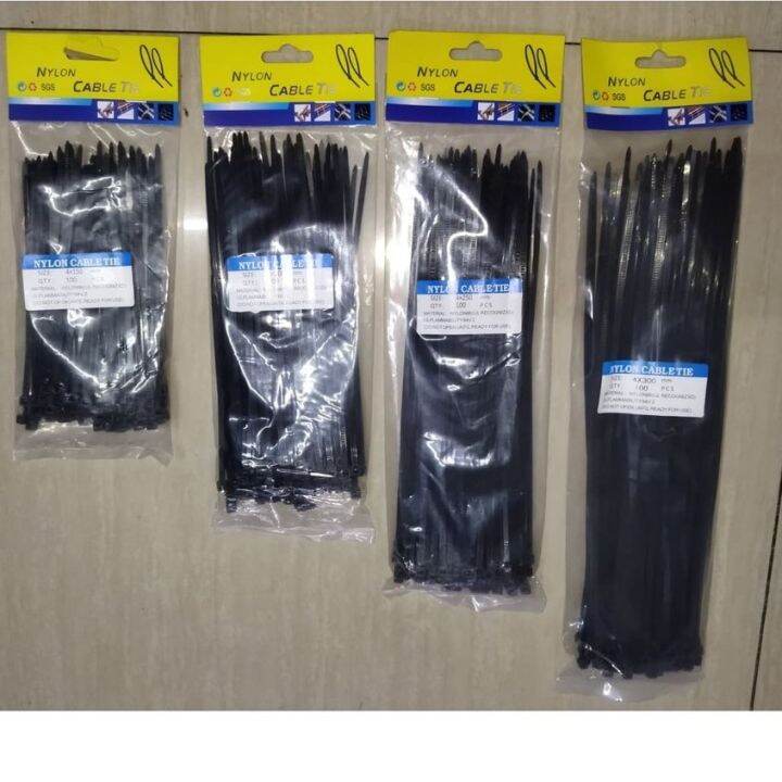 Nylon Zip Ties ( PACK OF 100) Cable Ties Strength Tie Wraps for Tying ...