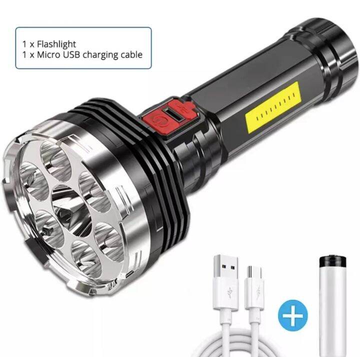 100% Original Jcam High Power Led Flashlights 7LED USB Rechargeable ...