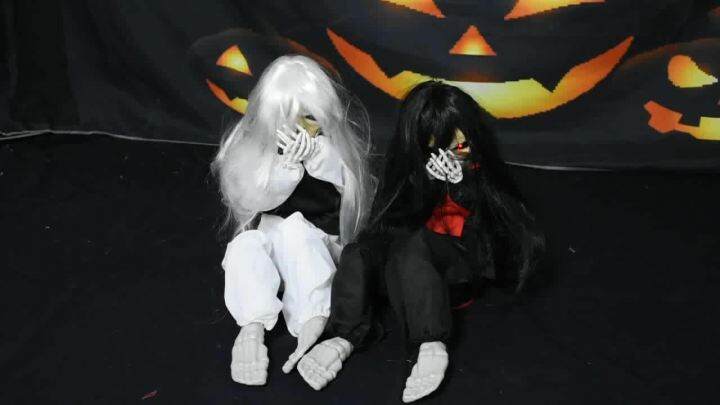 Halloween Crying Ghost Decoration Creepy Haunted Doll with Sound ...